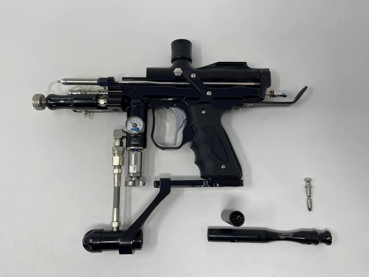 Brand New ANS GXE Race Gun Autococker - Gloss Black — CC Paintball Norco
