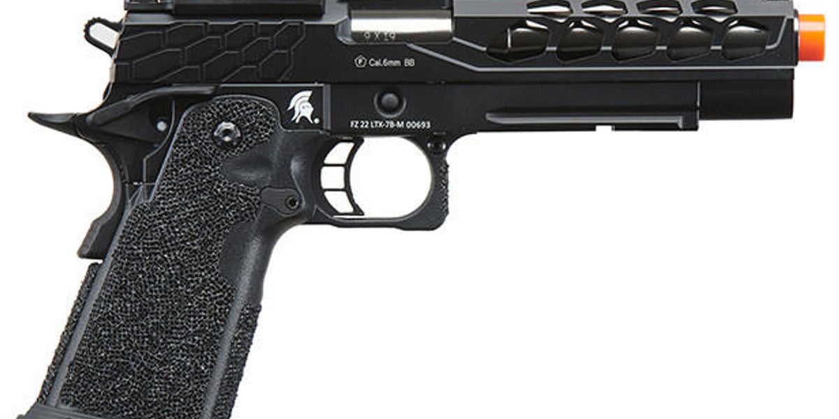 Lancer Tactical Stryk Hi-Capa 5.1 Gas Blowback Airsoft Pistol w/ Refle ...